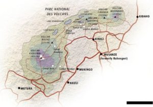 Map of Volcanoes National Park | Volcanoes National Park | Rwanda